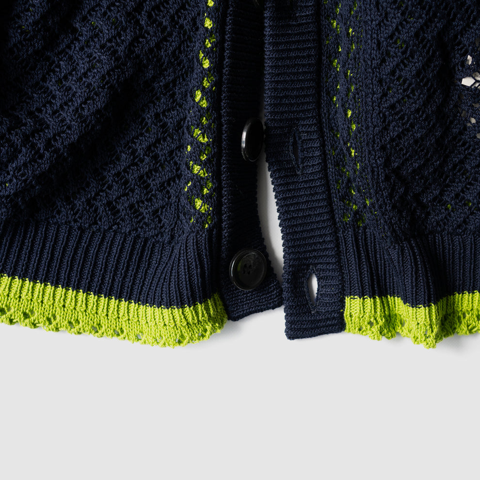 Kota Gushiken(コウタグシケン)/ Inside Out 2 Layers Cardigan "Navy/Green ...